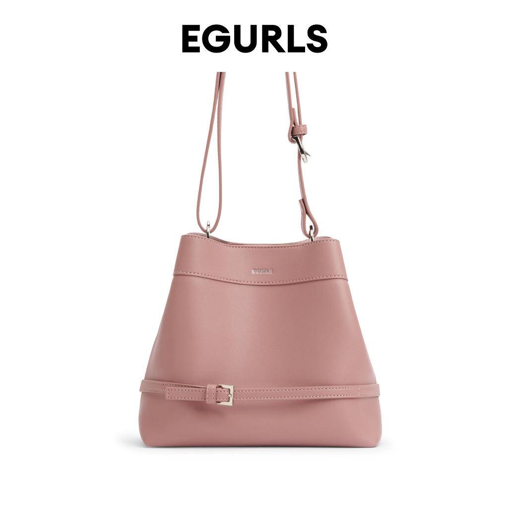 EGURLS 1050 PU Bucket Sling Bag (Black/Pink/Nude) [Malaysia Handmade ...