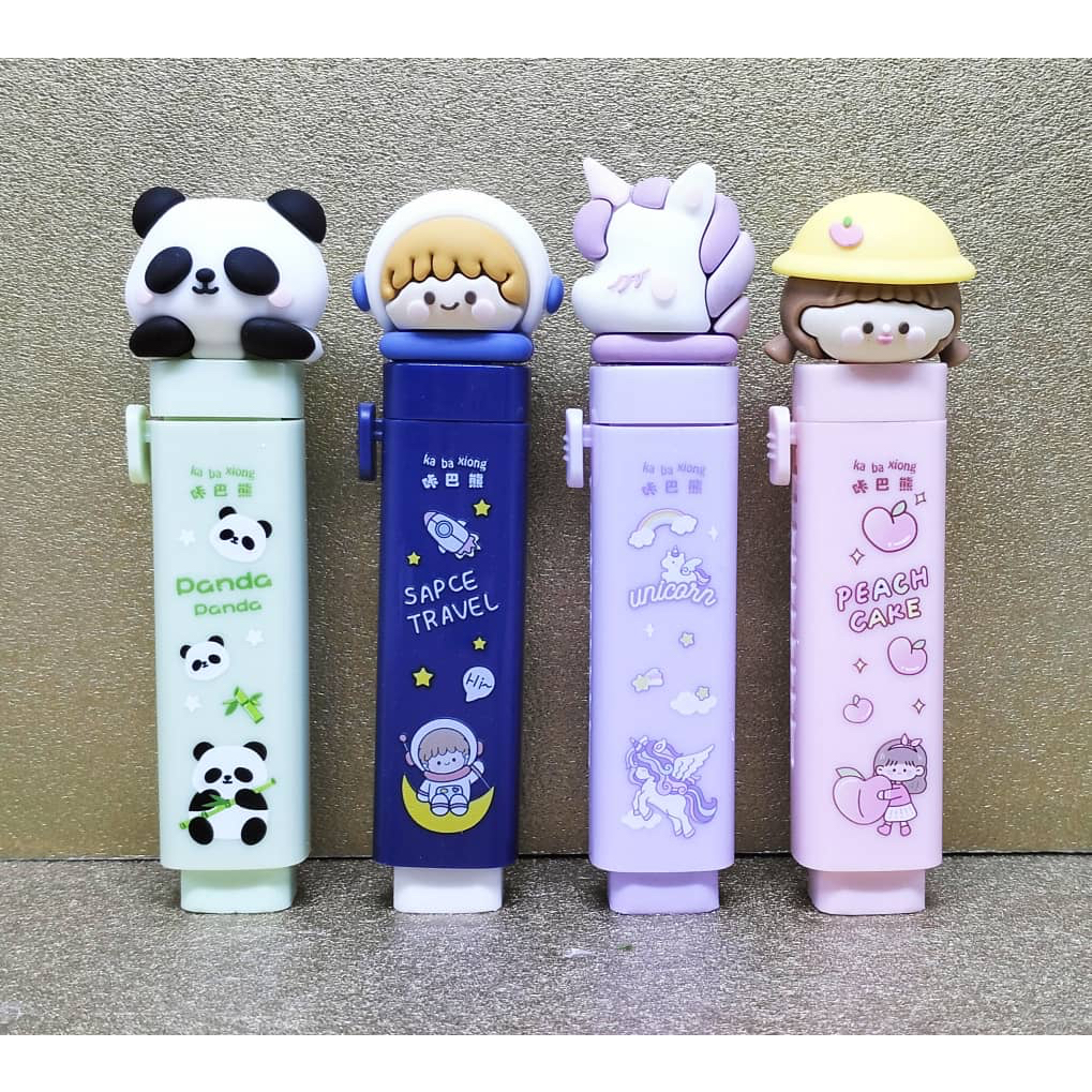 CUTE SLIDER PUSH PULL ERASER EASY TO USE | Shopee Malaysia