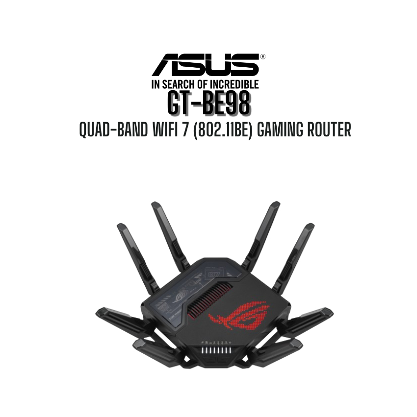 Asus GT-BE98 QUAD-BAND WIFI 7 (802.11BE) GAMING ROUTER | Shopee Malaysia