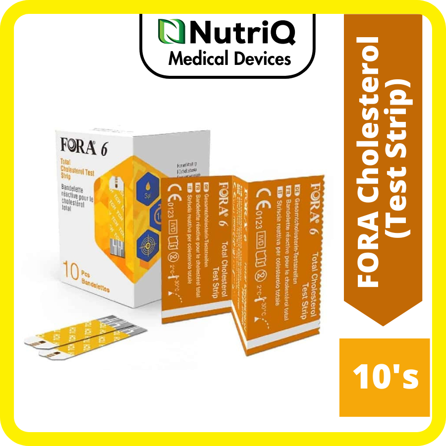 FORA 6 Plus Cholesterol Test Strip (10's) Monitor Kolesterol | Shopee ...