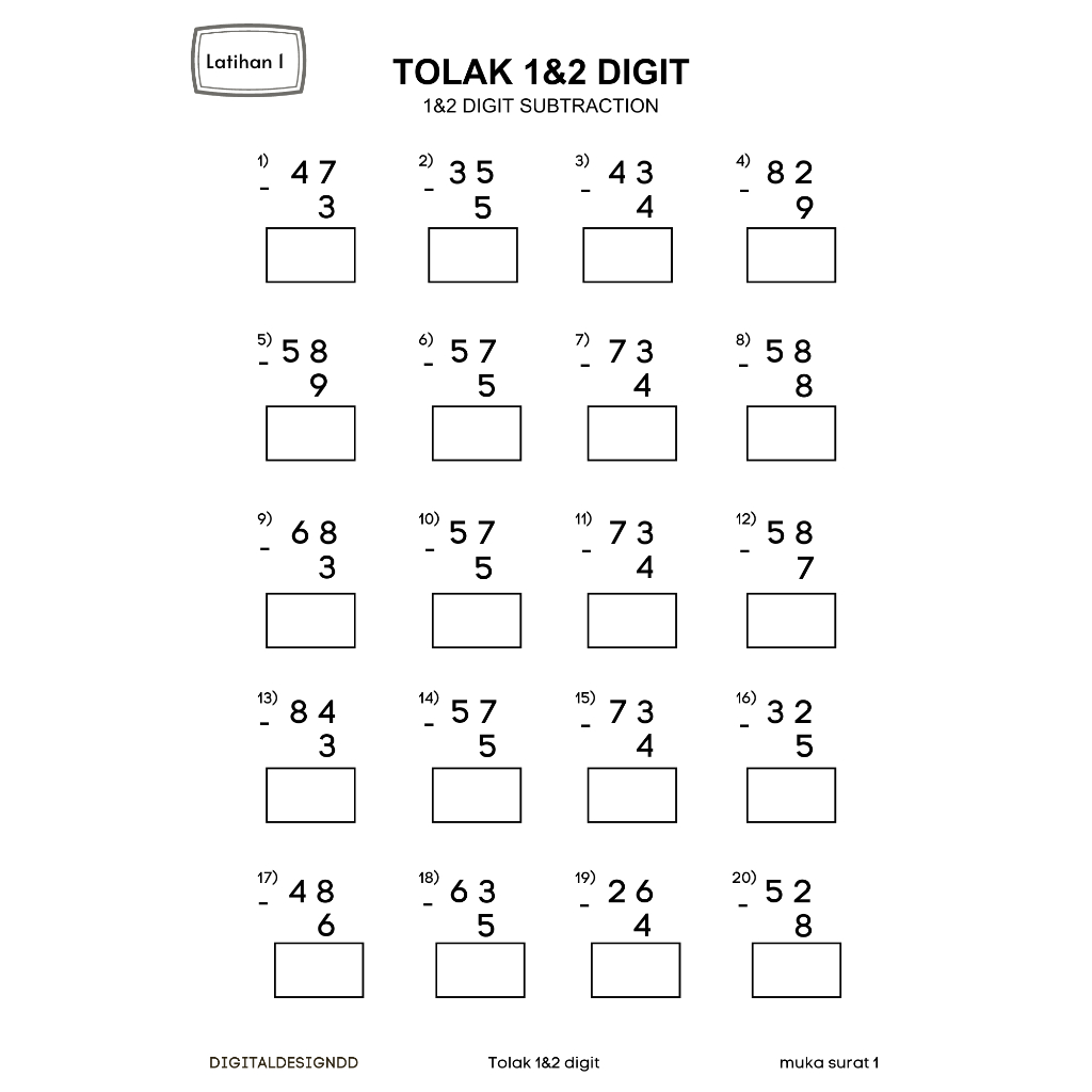 PDF Latih tubi Latihan Matematik Math Drills Mathematics Workbook ...