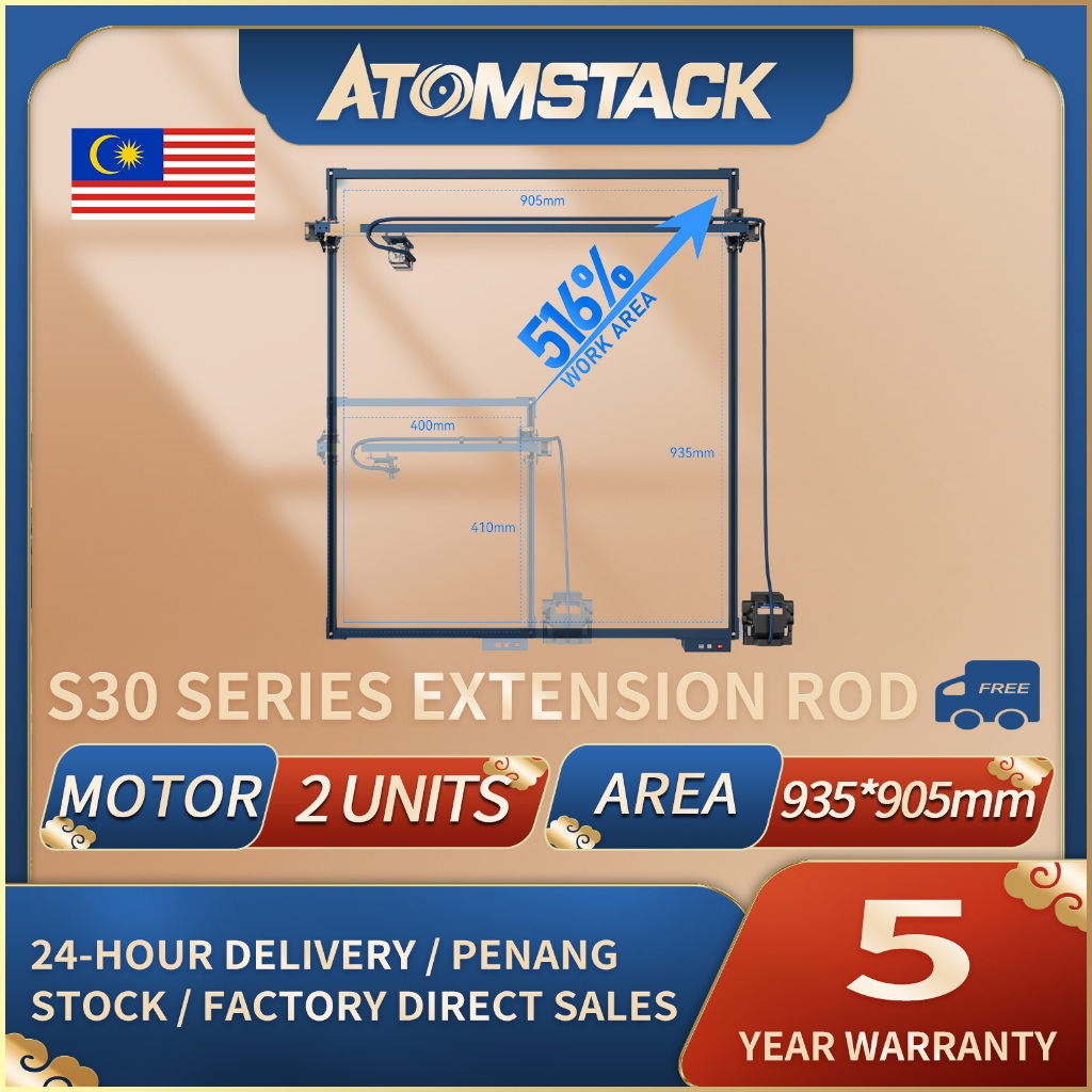 SCULPFUN S10/S30/S30 Pro/S30 Pro Max Laser Engraver Engraving Area Extension Shaft 935x905mm ...
