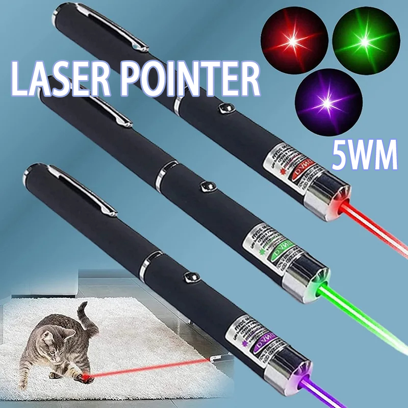 Red,Green,Purple 5mW Laser Pen High Power Stylus Beam Light Long ...