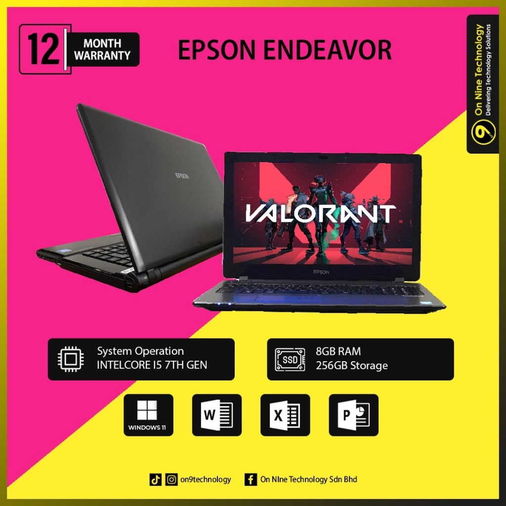 USED ORIGINAL EPSON ENDEAVOR INTEL I5 7TH i3-4th GEN NO (BATTERY) 8GB ...