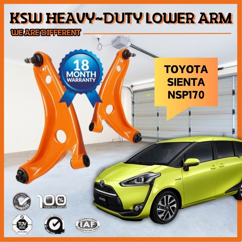 TOYOTA SIENTA NSP170 - KSW HEAVY DUTY CONTROL/LOWER ARM LEFT & RIGHT ...