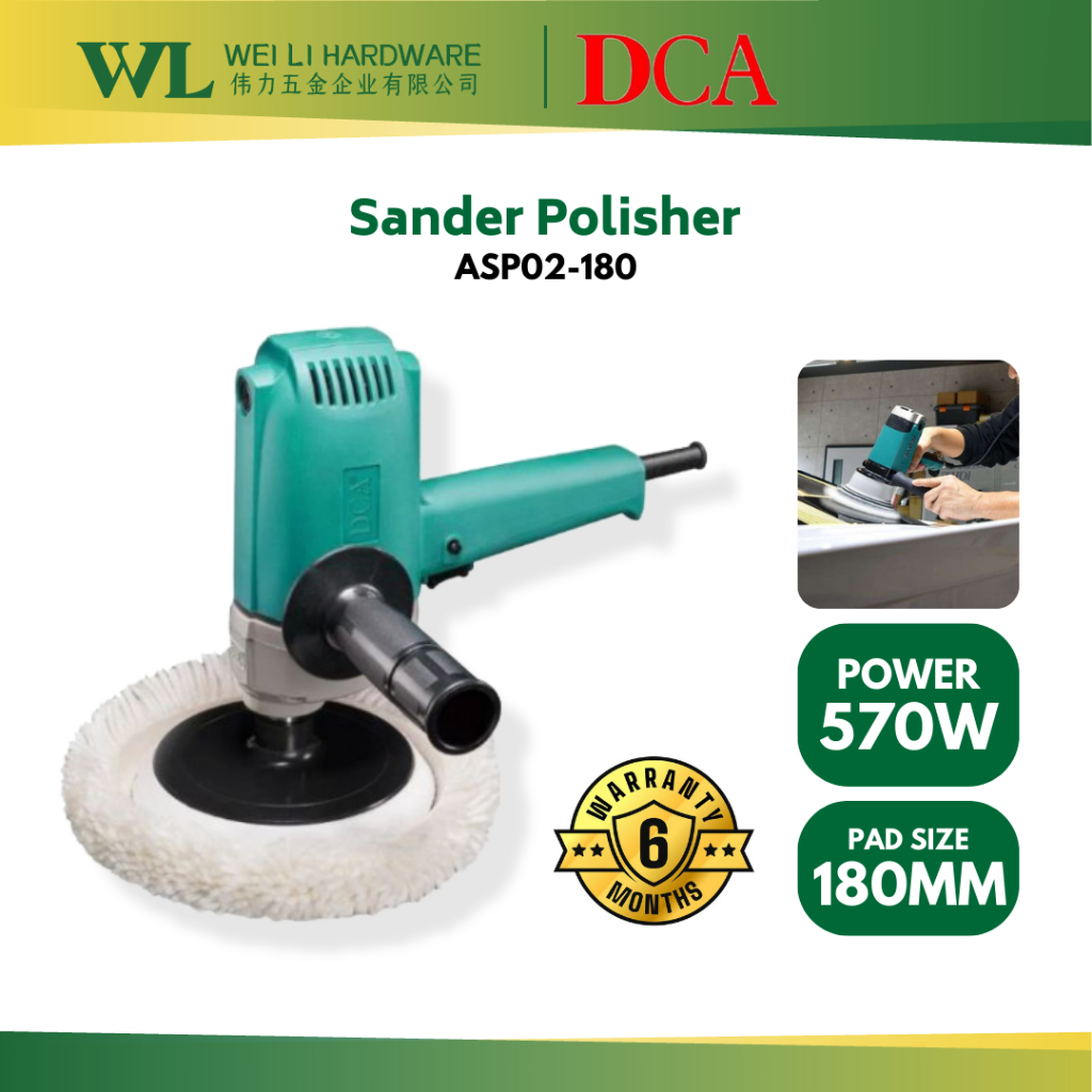 DCA ASP02-180 Sander Polisher / car polish machine / mesin polish ...