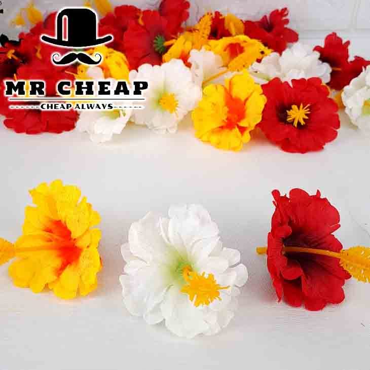 (1 pcs) Bunga Raya Merdeka Merah , Kuning Dan Putih / Bunga Artificial ...