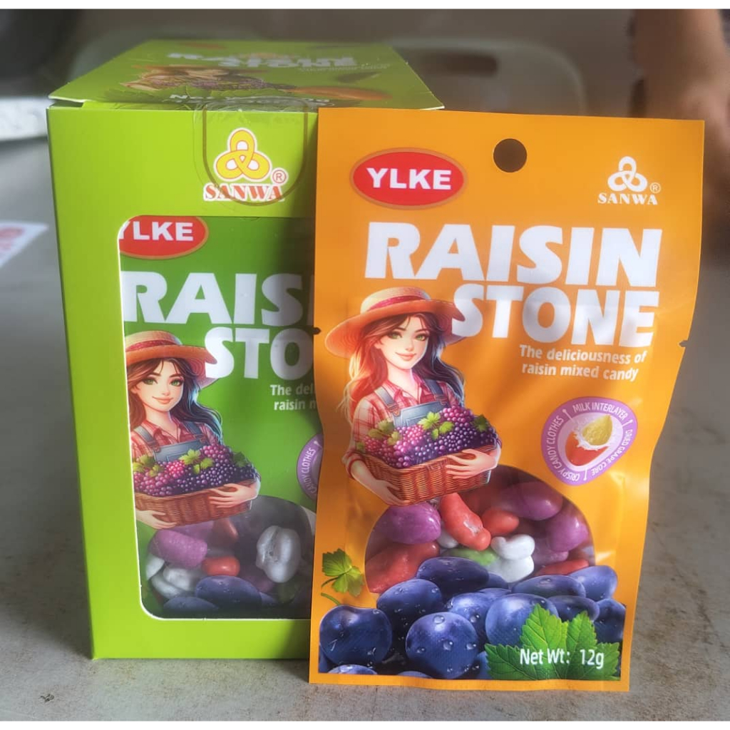 Raisin Stone Mixed Candy Box (30 Pcs X 12G) | Shopee Malaysia