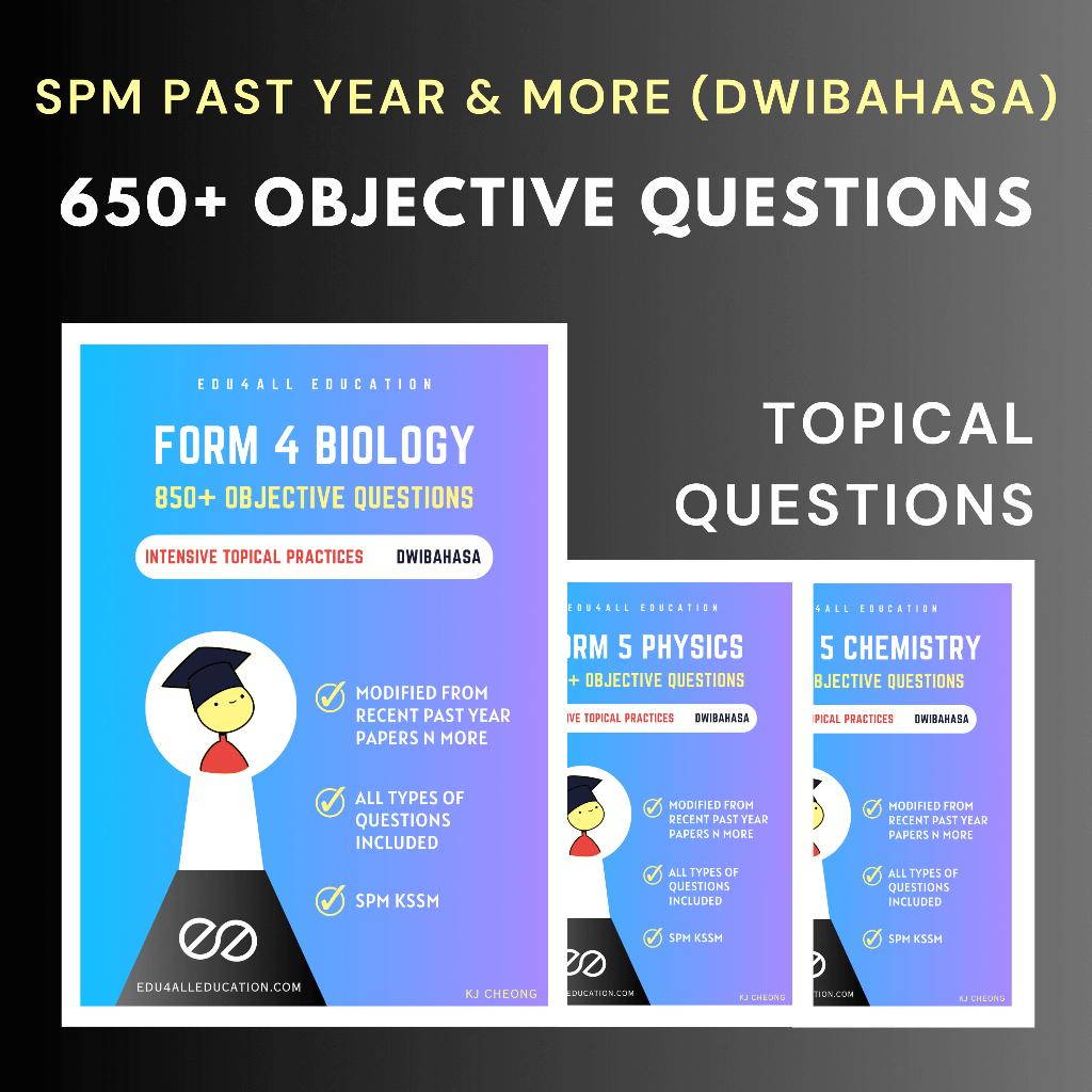 SPM Topical 650+ Objective Questions Physics Chemistry Biology KSSM ...