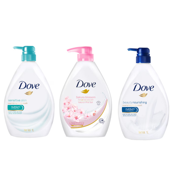 DOVE SHOWER GEL SENSITIVE SKIN/SAKURA BLOSSOM/BEAUTY MOISTURE 1L ...