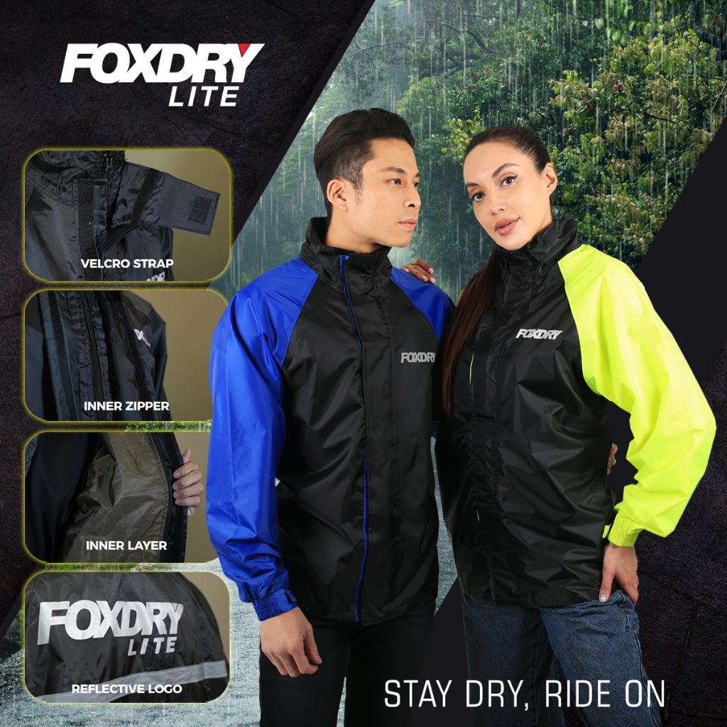 【READY STOCK】FOXDRY LITE V2 Motorcycle Waterproof Raincoat Rain coat ...