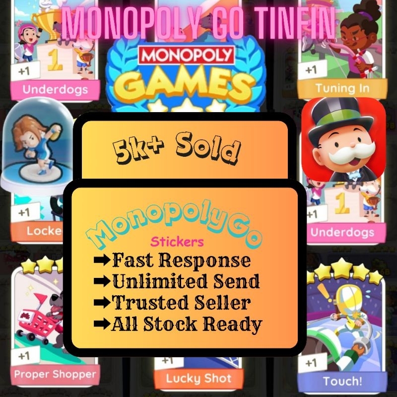 Monopoly Go Sticker 🇲🇾 (8)Murah & cepat (5star at profile)‼️ 🚀 | Shopee ...