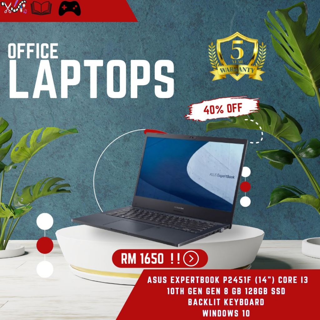 ASUS EXPERTBOOK P2451F (14") i3 10TH GEN | Shopee Malaysia