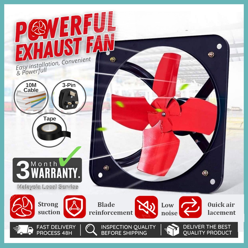Exhaust Fan Wall Type Light Duty bedroom living room toilet kitchen ...
