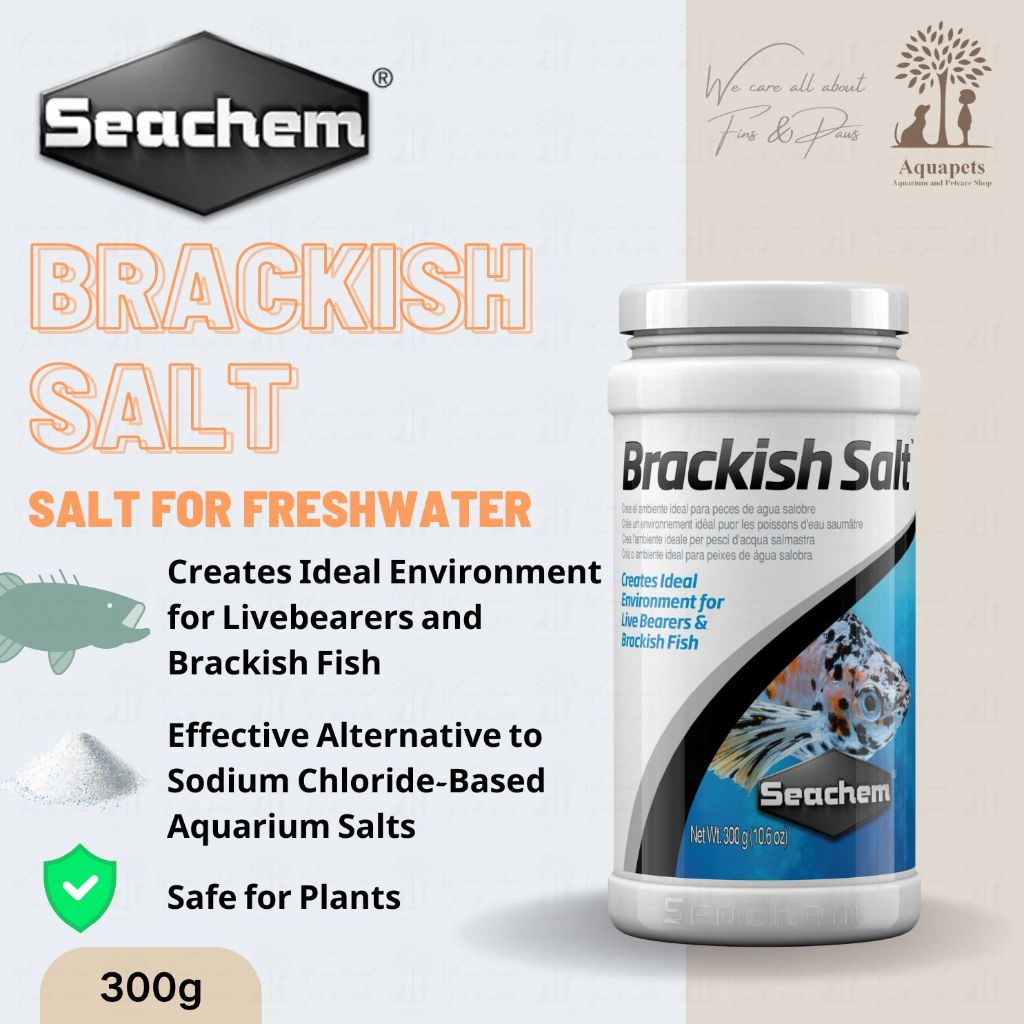 Seachem Brackish Salt - 300g Salt for brackish water fish freshwater ...