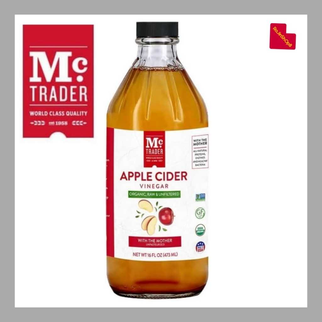 MC Trader Organic Raw Unfiltered with The Mother Apple Cider Vinegar, 473mL | Shopee Malaysia