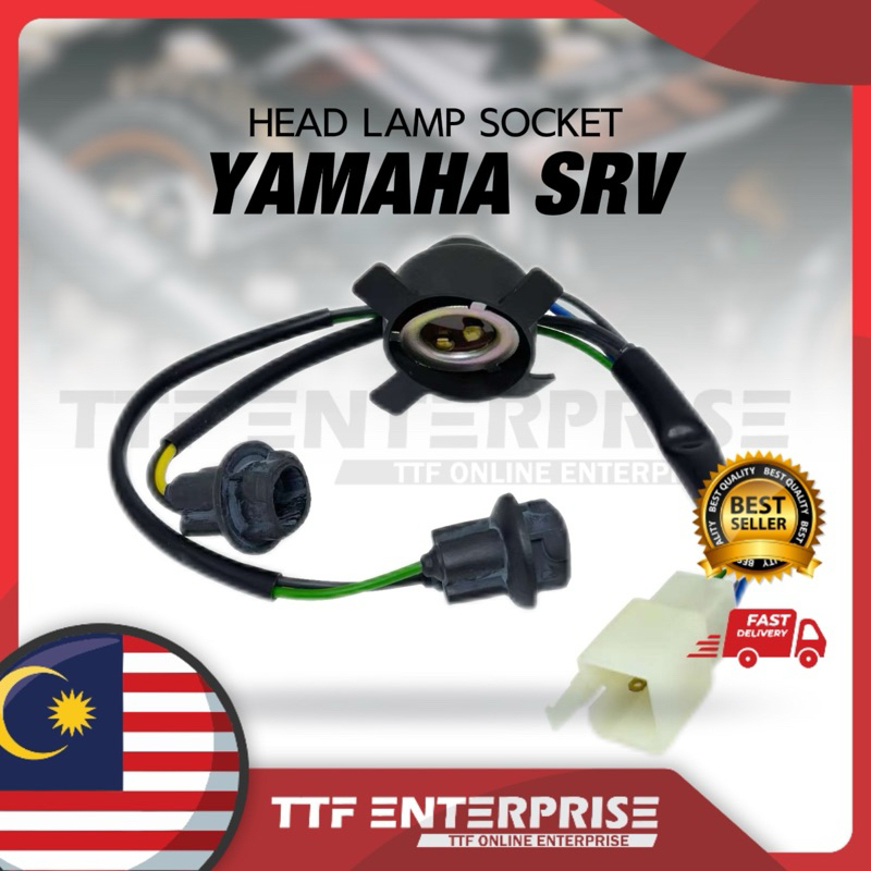 YAMAHA SRV HEAD LAMP SOCKET LAMPU DEPAN BESAR FRONT SOKET HEAD LIGHT ...