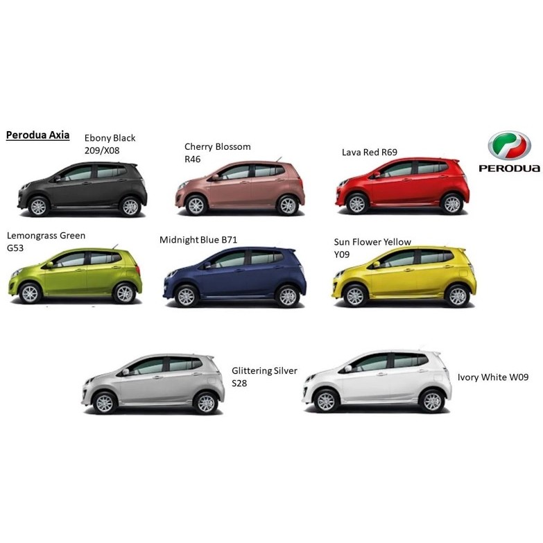 PERODUA AXIA HADES Touch Up Paint All Colours Aikka Similar Color ...