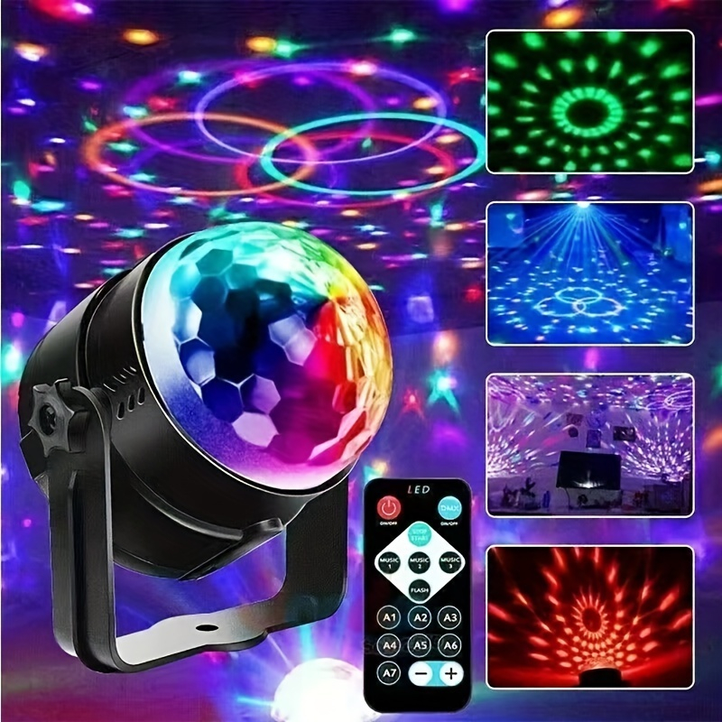 Remote Control RGB LED Crystal Magic Ball Light LED Party Light Pub ...