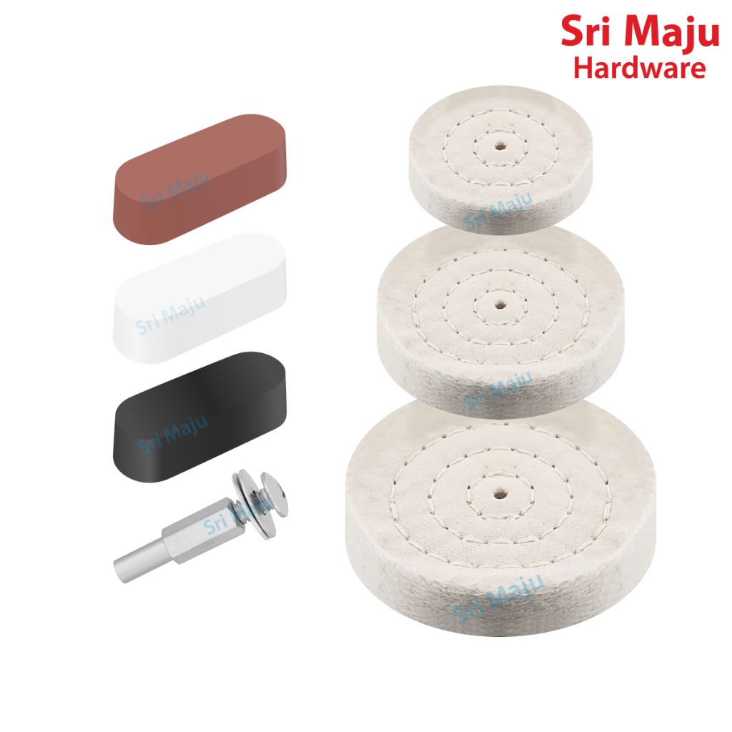 MAJU Cloth Wheel Set with Polishing Compound 50L Fine Cotton Muslin ...