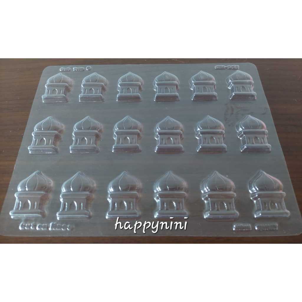 MOsque chocolate plastic mold coklat masjid mini acuan coklat kubah ...