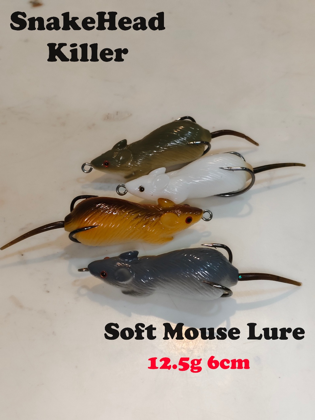 SL008-Soft Mouse Lure/ Snakehead Killer Topwater Fishing Lures Ikan ...