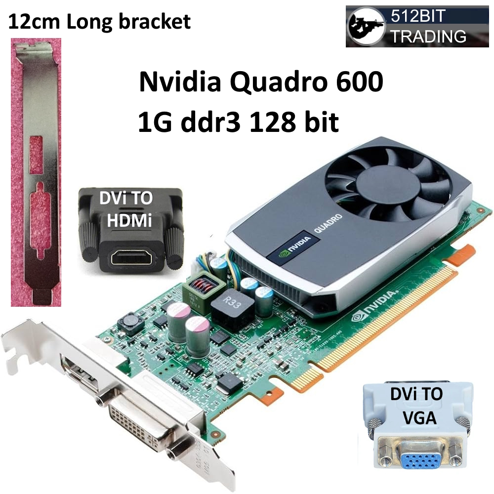 Nvidia Quadro 4000 2000 2GD5 K600 Q600 1 GB ddr3 FX 580 work/game ...