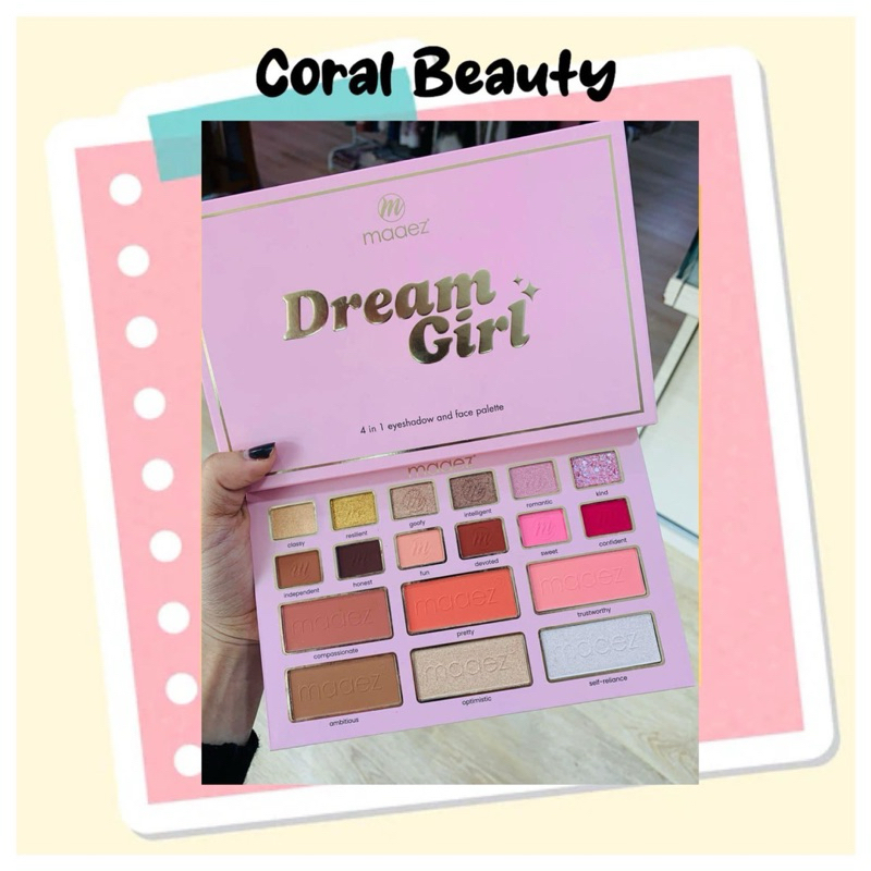 Maaez dream girl 4in1 eyeshadow blusher & face palette | Shopee Malaysia