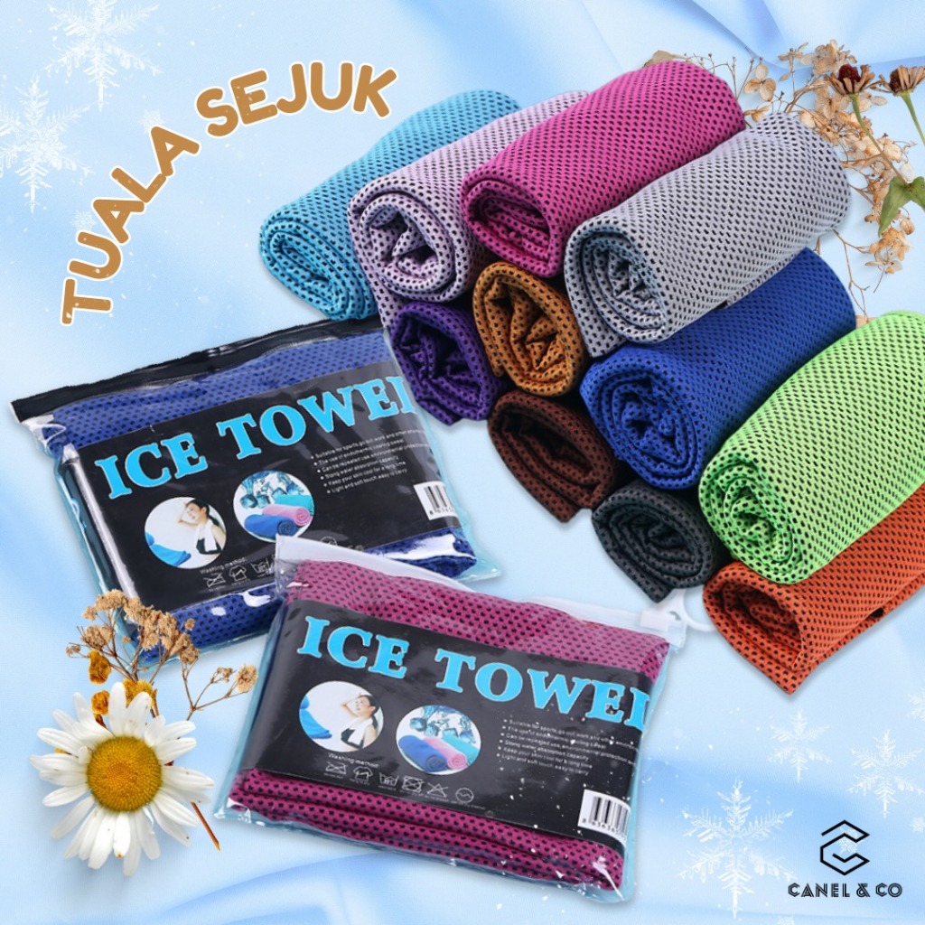 Microfiber ICE Cooling Towel Quick Dry Gym Yoga Sweat Beach Swimming ...