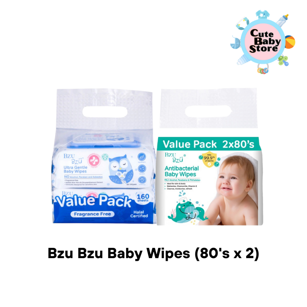 Bzu Bzu Baby Wipes Value Pack (80's x 2) | Shopee Malaysia
