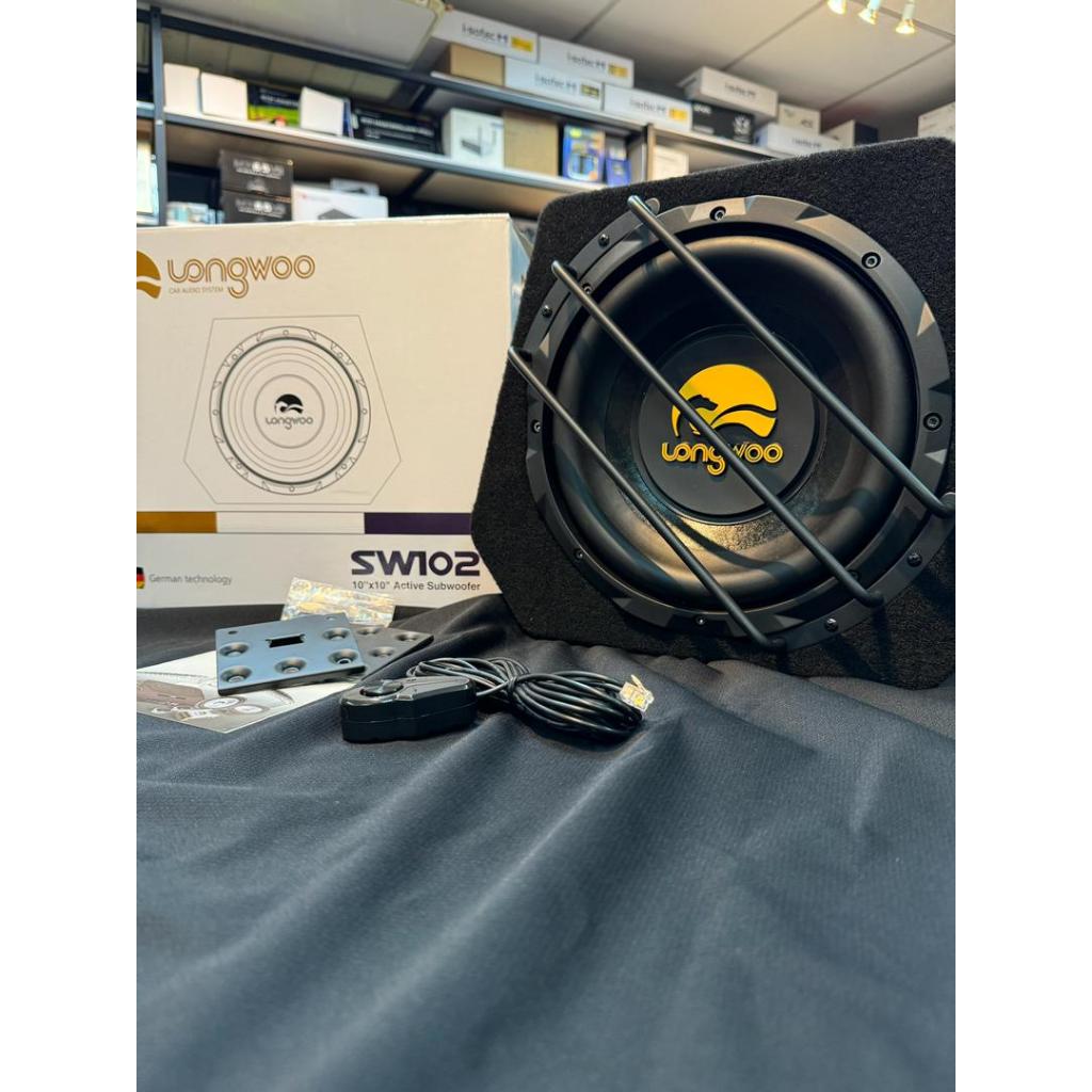 LONGWOO SW102 CAR AUDIO 10'X10' ACTIVE DOUBLE 2 WOOFER ONE IS PASSIVE ...