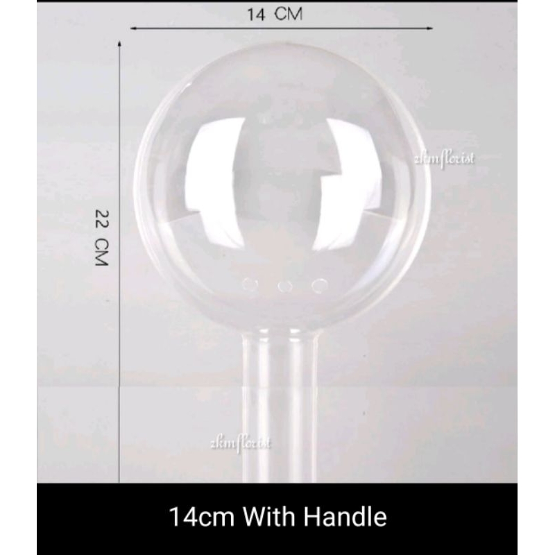 14 cm With Handle - Acrylic Ball Hard Transparent Ball Round Ball (Bobo ...