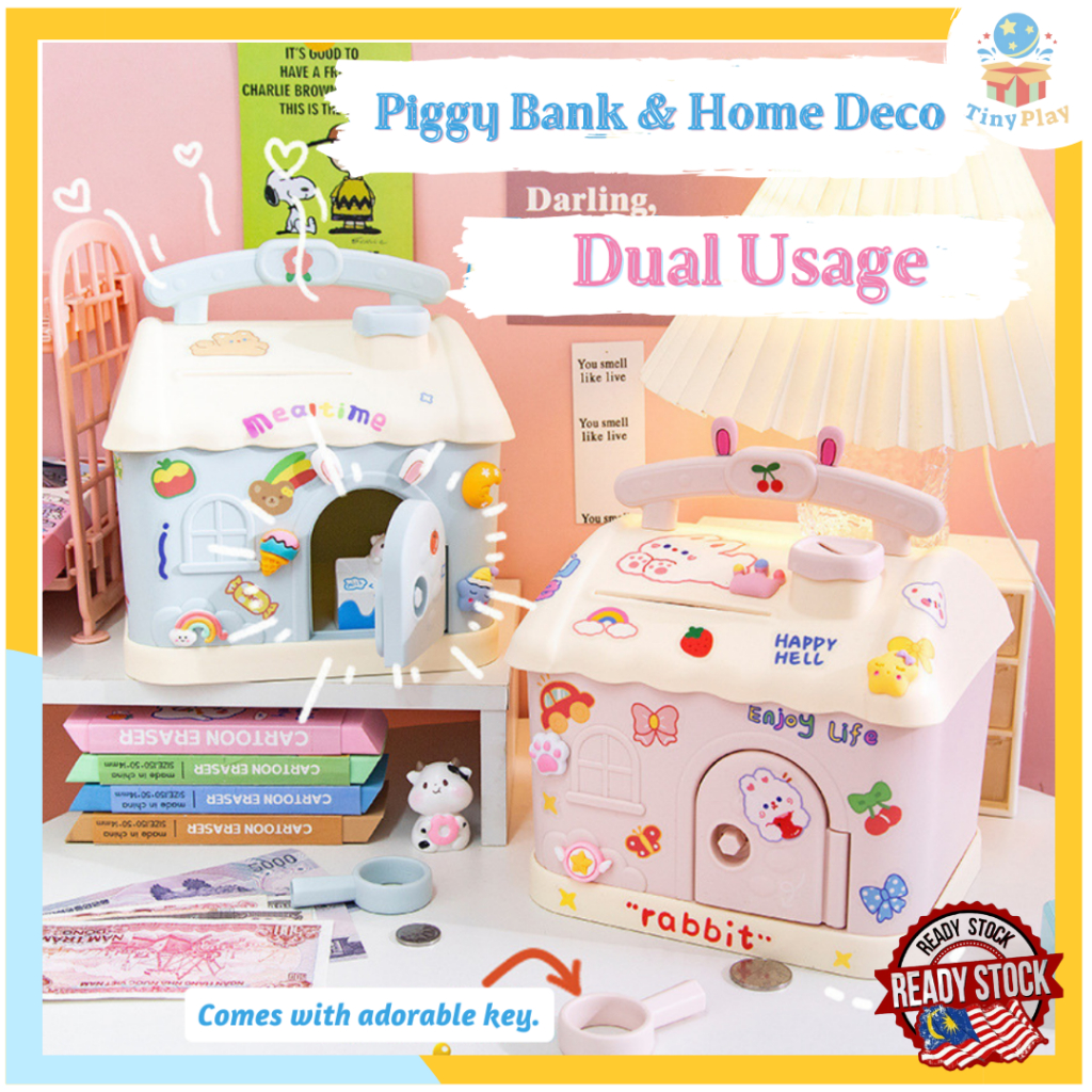 TinyPlay DIY Cute House Piggy Bank Savings Habit Money Storage Kids ...