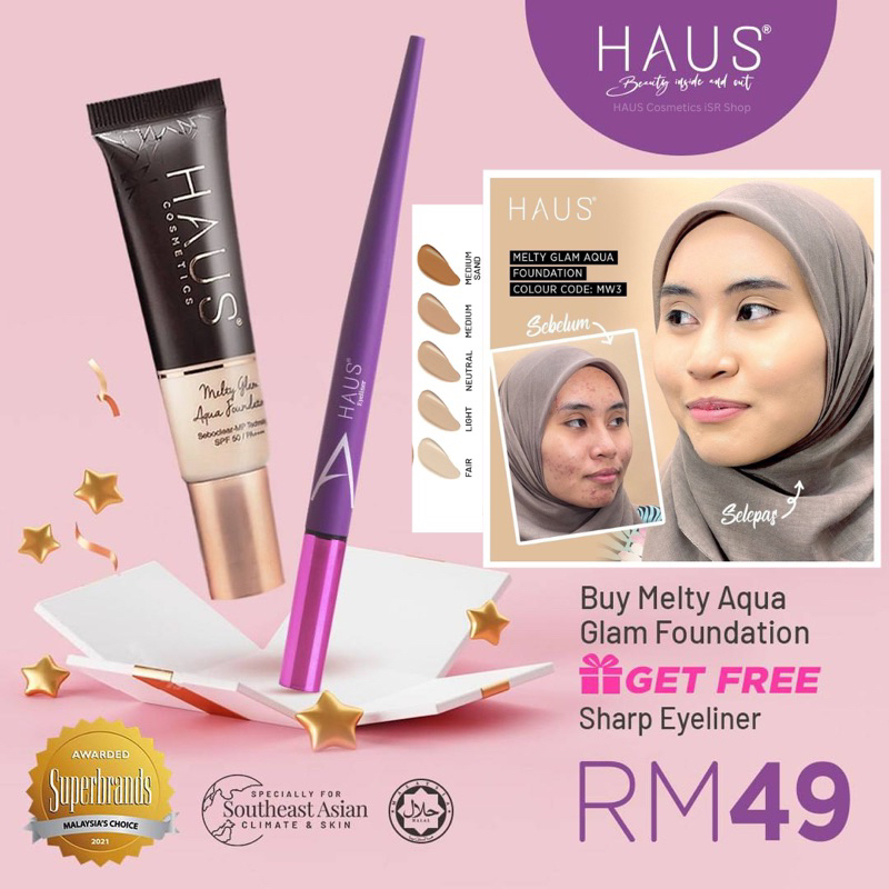 🔥HOT ITEM🔥FREE GIFT🎁 Foundation HAUS | Melty Glam Aqua Foundation HAUS ...