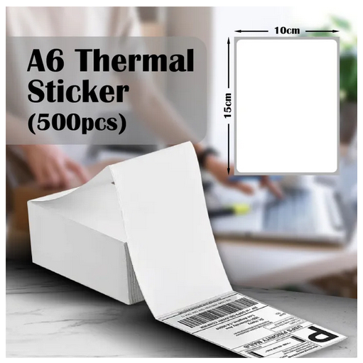 Genuine(Fold 500pcs)A6 Thermal Sticker Thermal Label Shopee Air Waybill ...