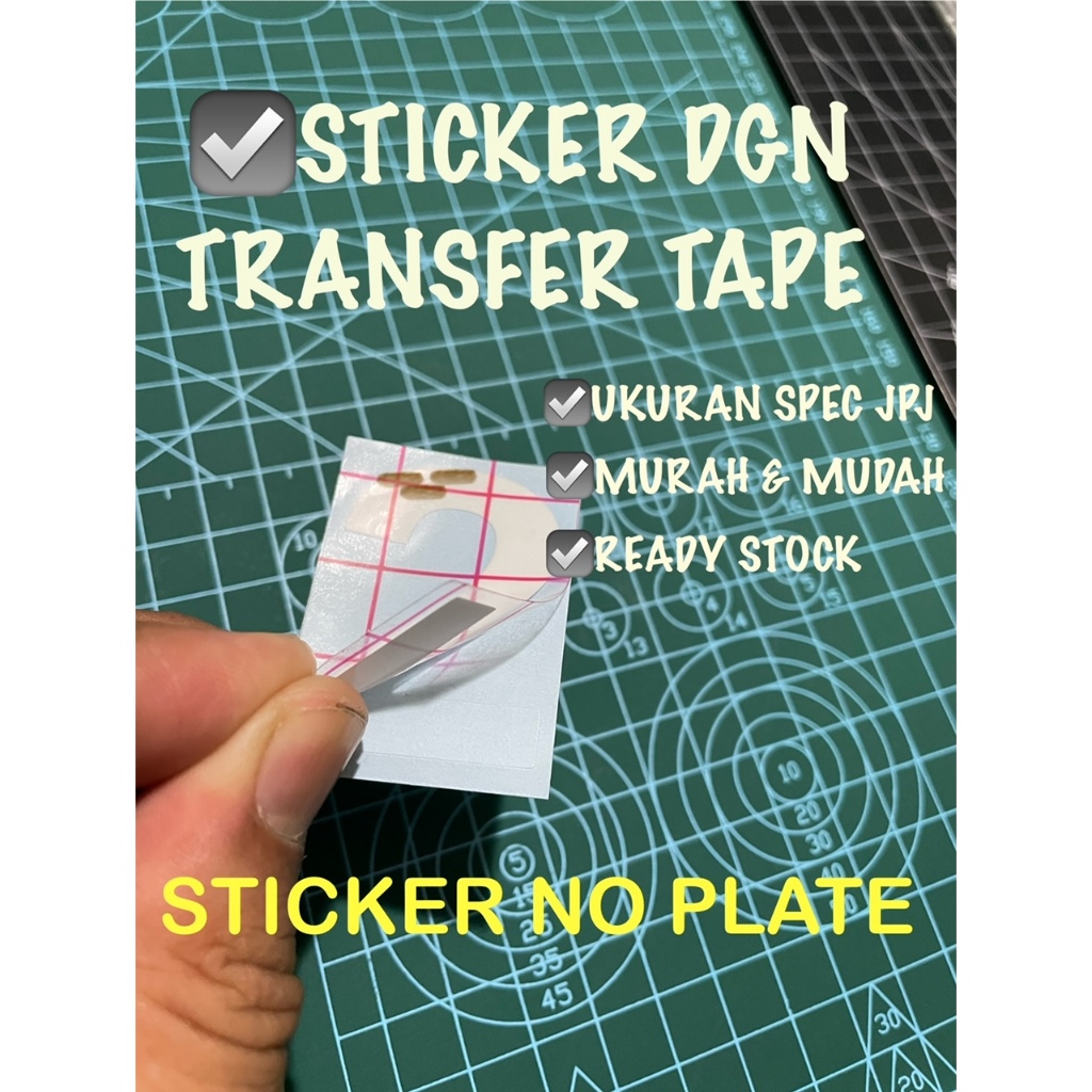 STICKER NO PLATE MOTORCYCLE/NUMBER PLATE/(UKURAN SPEC JPJ) | Shopee ...