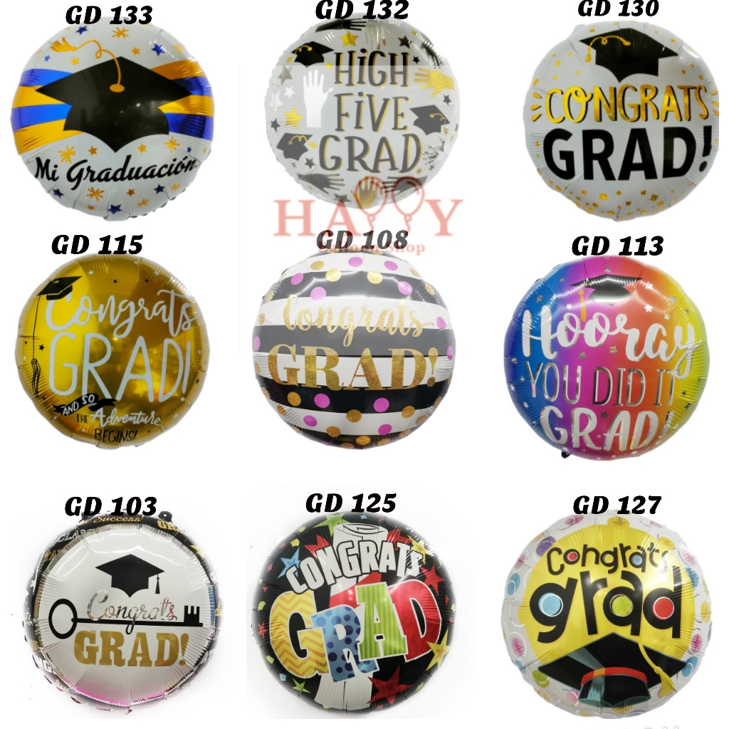 Balloon Grad and Congratulation 18 Inch | Shopee Malaysia