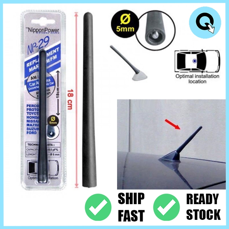 QFL Car Roof Radio Antenna Pole Mast Perodua Myvi Axia Alza Persona Vios Wish Swift (Nippon NP ...