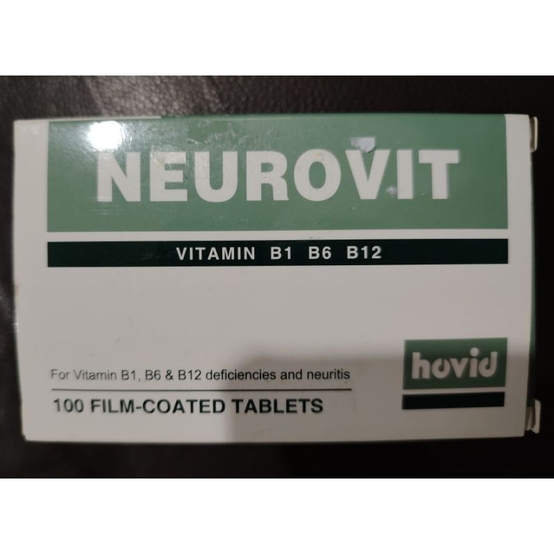 Neurovit Vitamin B1, B6, B12 (Expired 31August 2024) - 100 tablet ...
