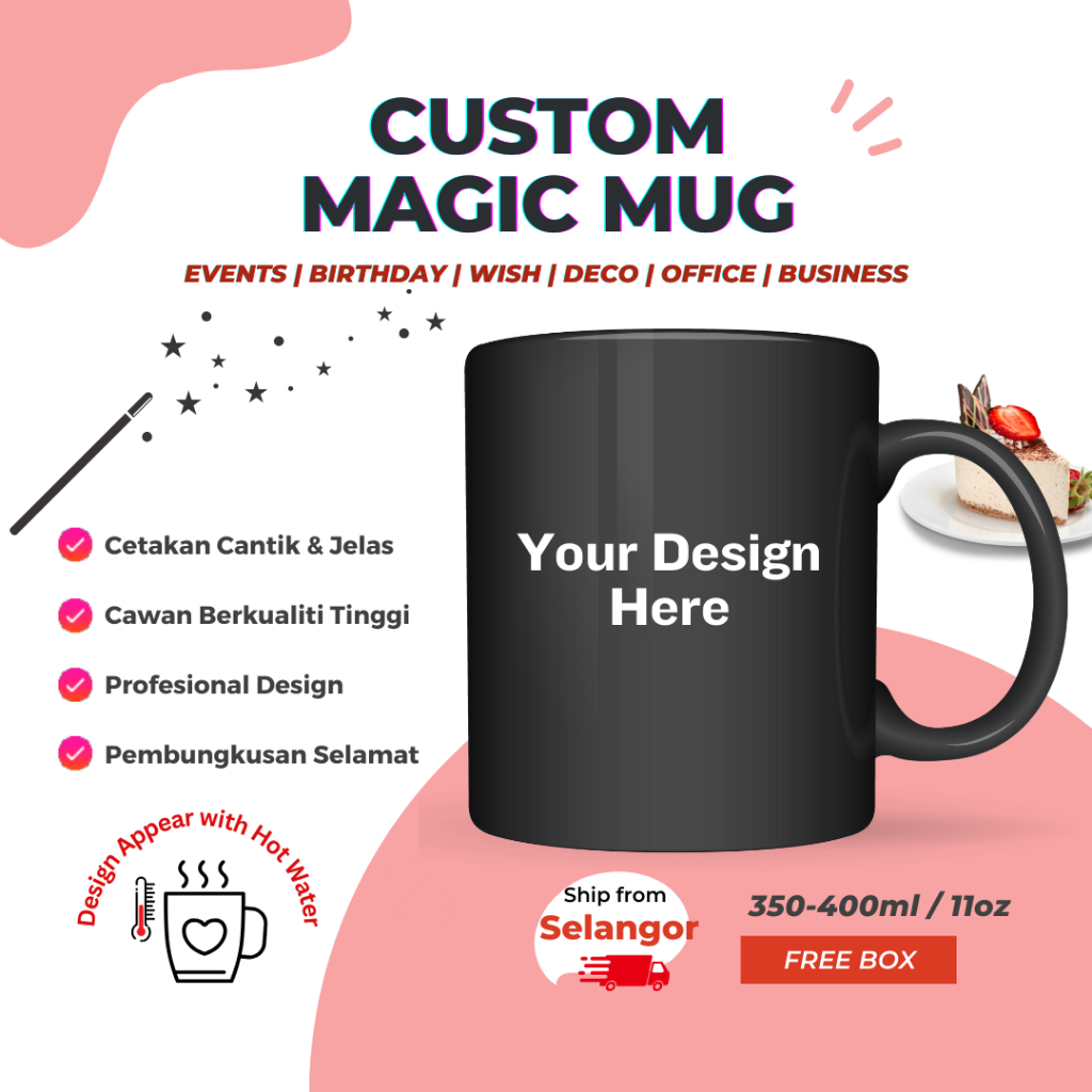 [Custom] MAGIC MUG CUSTOM Personalized Hadiah Gift Office Birthday ...