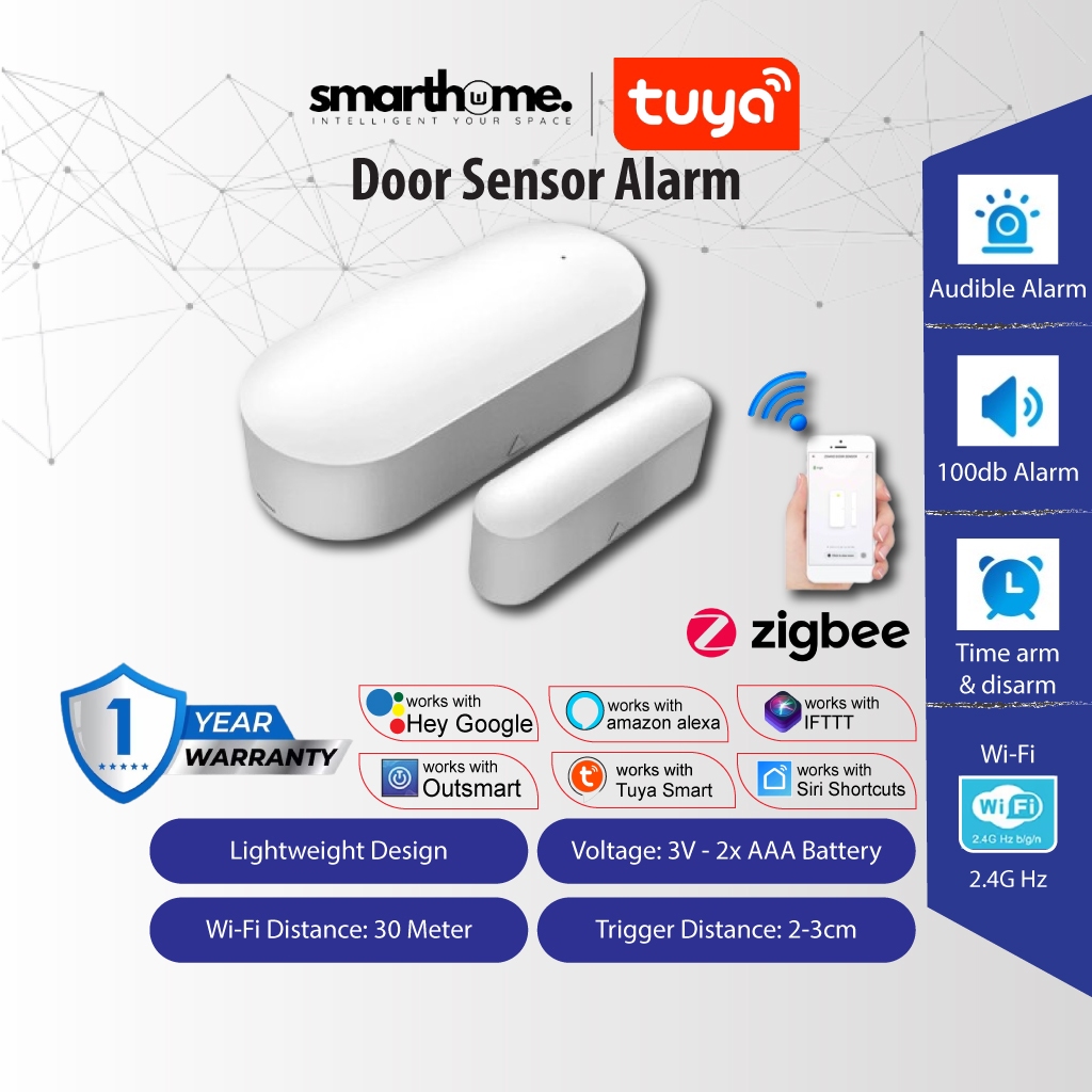 Tuya Alarm Door Sensor Security Magnetic Door Window Sensor Smart Home