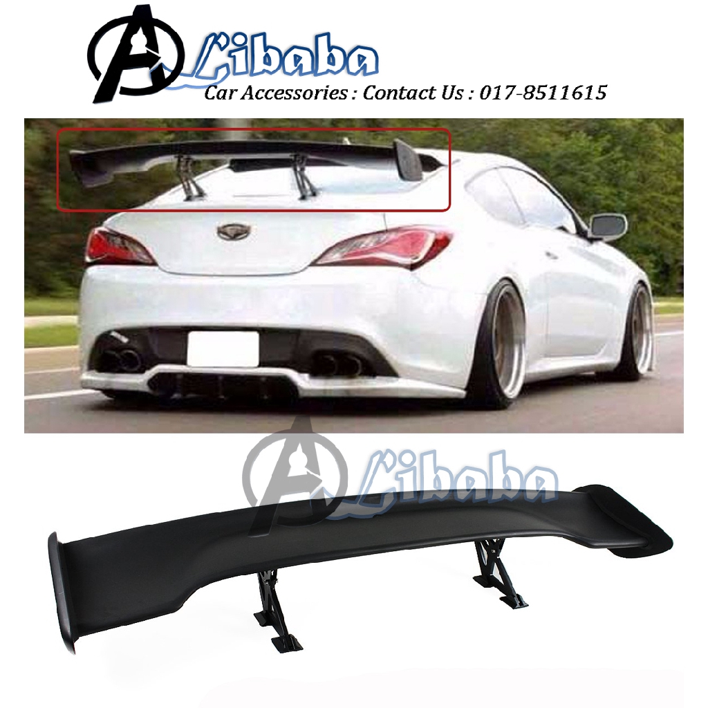 UNIVERSAL GT Wing Hatchback Spoiler Black Matte | Shopee Malaysia