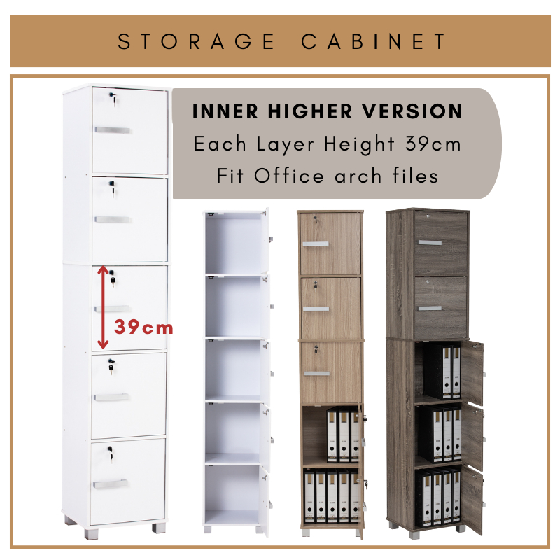 Alora Furniture - NAOMI 5 Door Storage Cabinet with Lock / Almari ...