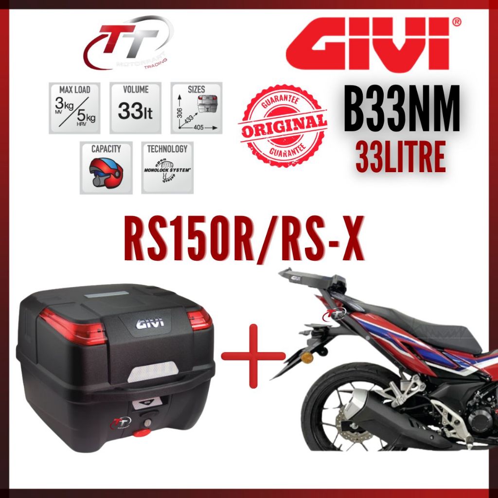 RS150 RSX150 RS 150 RSX ZR(S) HEAVY DUTY GIVI MONORACK TOP CASE LED ...
