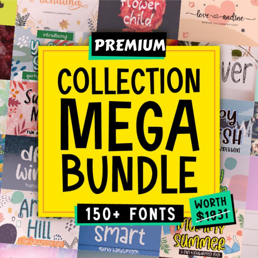 Mega Font Bundle Worth of $1,931 | Shopee Malaysia
