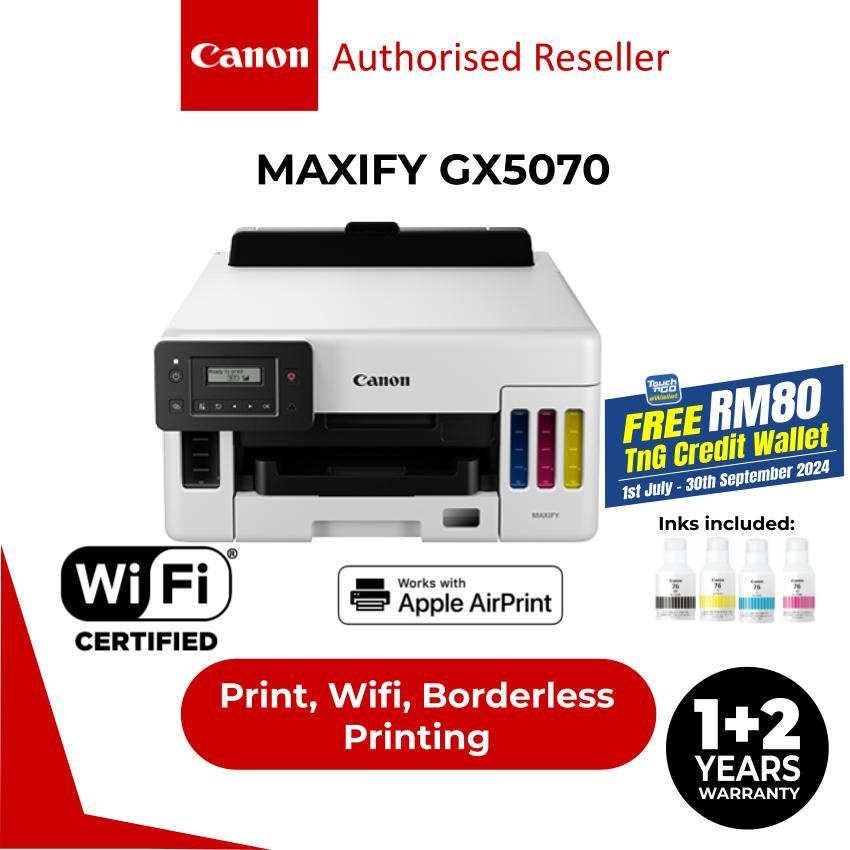 Canon Maxify GX5070 Refillable Wireless Ink Tank Business Printer ...
