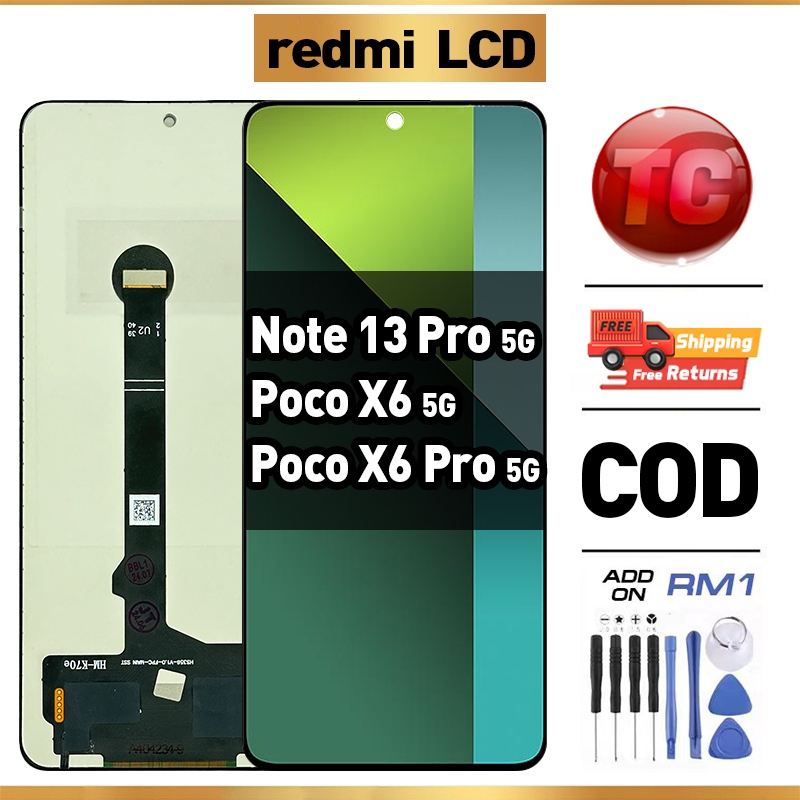 LCD Redmi Note 13 Pro 5G/ poco X6 5G/ X6 Pro 5G Compatible For Original Glass Touch Screen ...