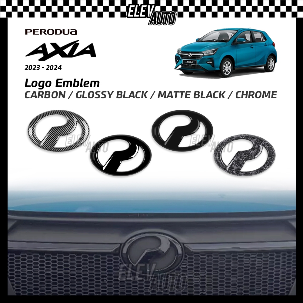 Perodua Axia 2023 2024 3D Logo Emblem Trim Front & Rear Perodua Emblem ...