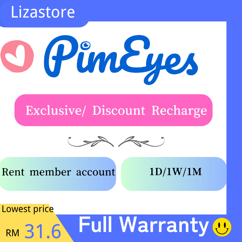 Pimeyes AI membership subscription upgrade exclusive recharge image search privacy | Shopee Malaysia