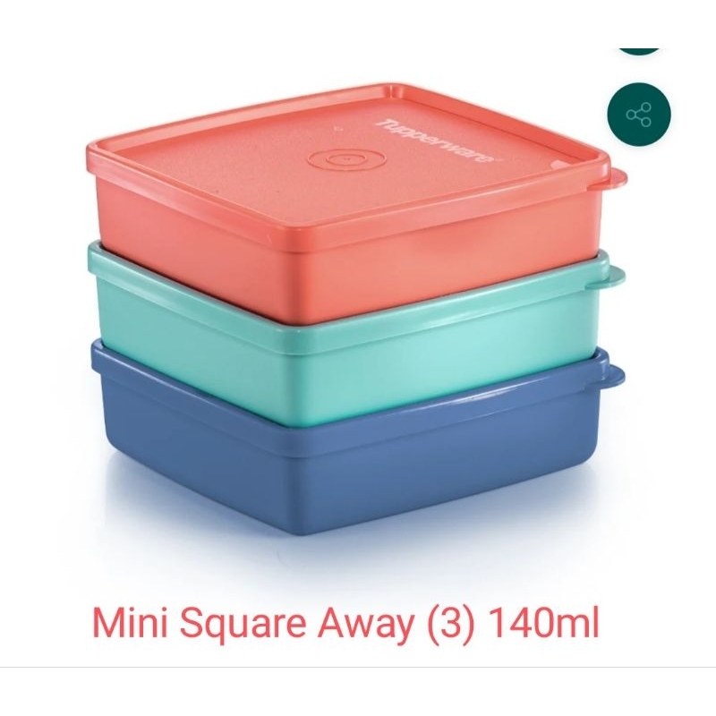 TUPPERWARE Square Away 140ml(3 Pcs) | Shopee Malaysia